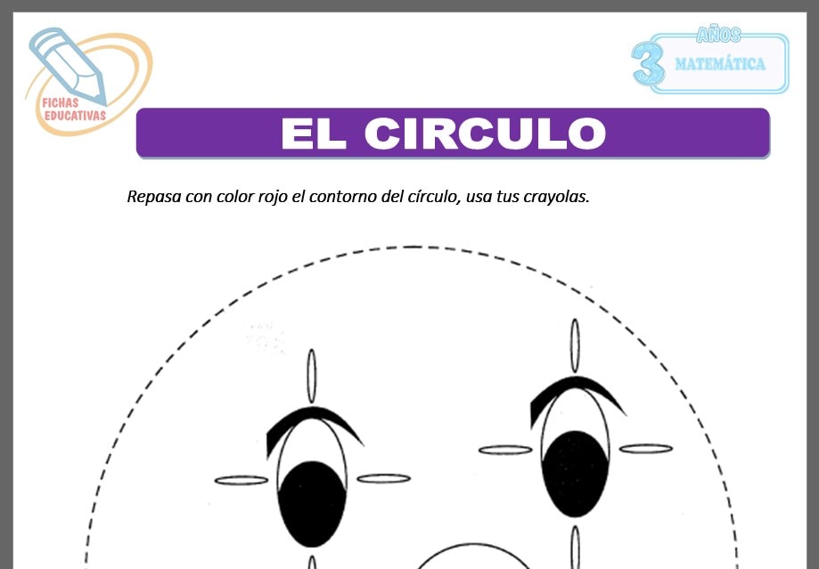 El circulo para niños de Tres Años - Fichas Educativas