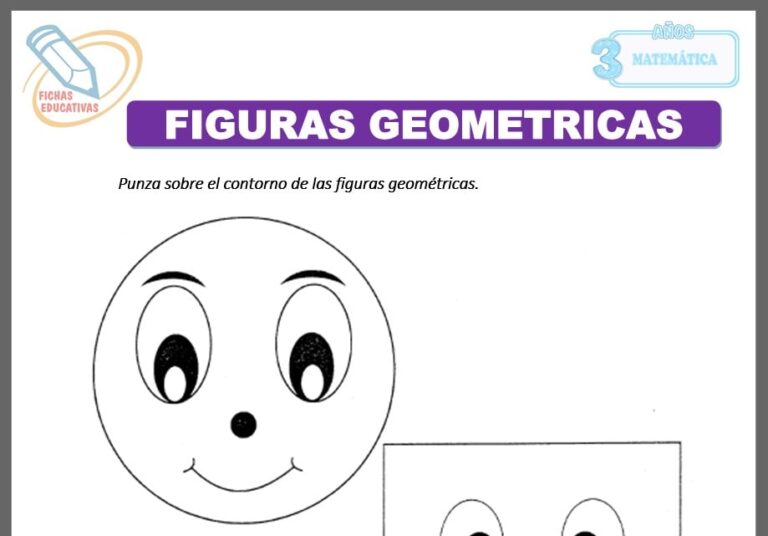 Figuras geométricas para niños de Tres Años - Fichas Educativas