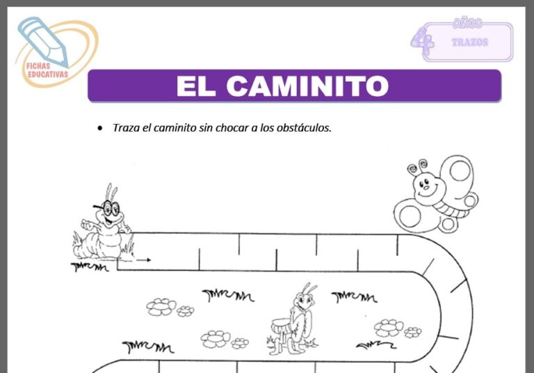 El caminito para niños de Cuatro Años - Fichas Educativas