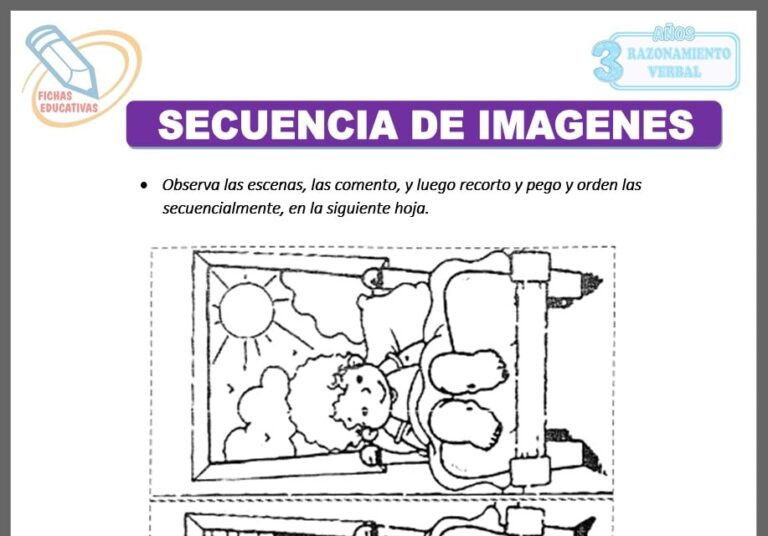 Secuencia de imágenes para niños de Tres Años