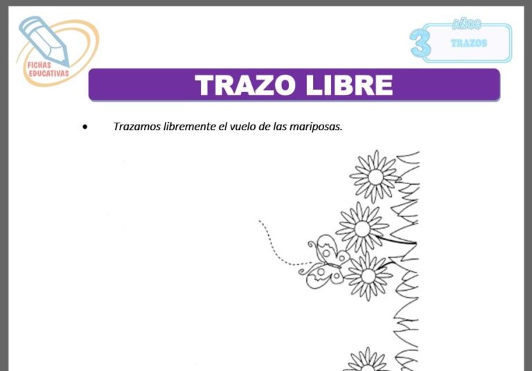 Trazos para Tres Años - Fichas Educativas