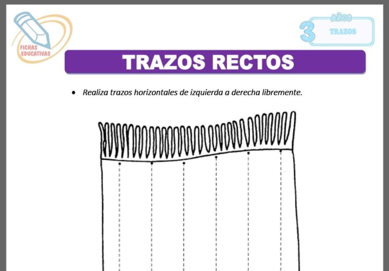 Trazos para Tres Años - Fichas Educativas