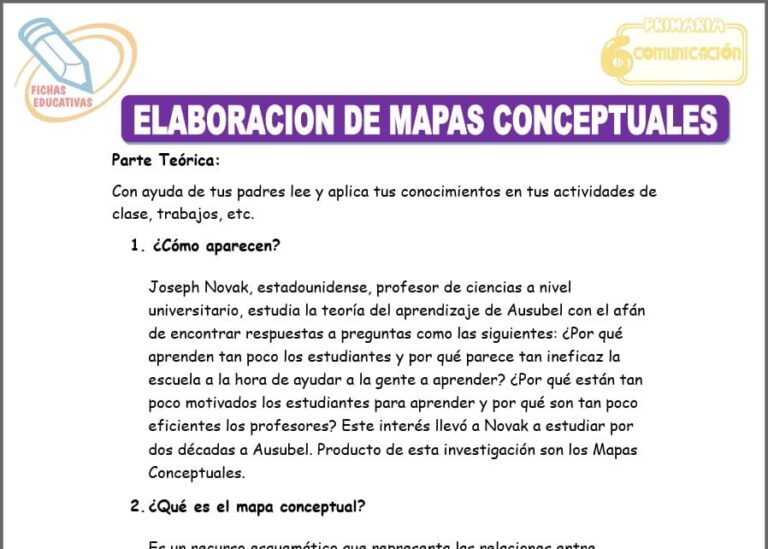 Elaboración de mapas conceptuales para Sexto de Primaria