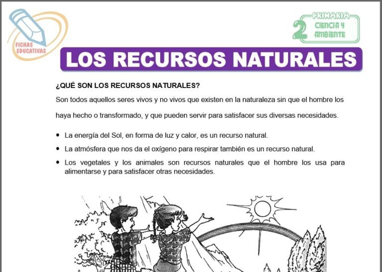 Los recursos naturales para Segundo de Primaria