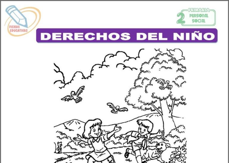 Derechos del niño para Segundo de Primaria - Fichas Educativas