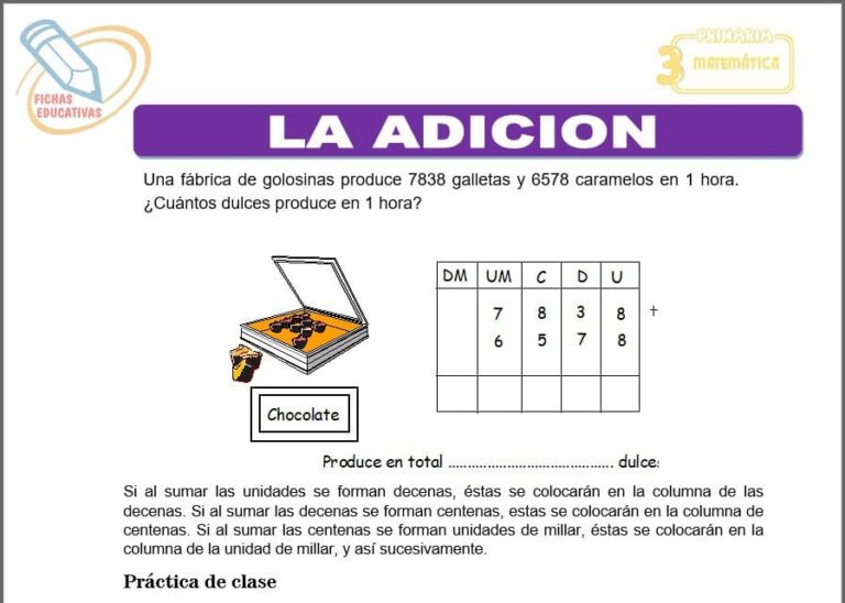 Matemática para Tercero de Primaria - Fichas Educativas