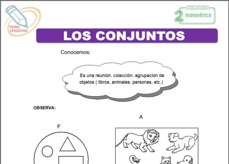 Los conjuntos para Segundo de Primaria - Fichas Educativas
