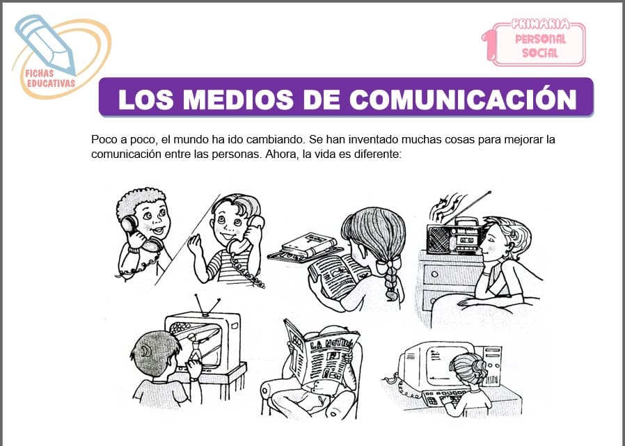 Los medios de comunicación para Primero de Primaria